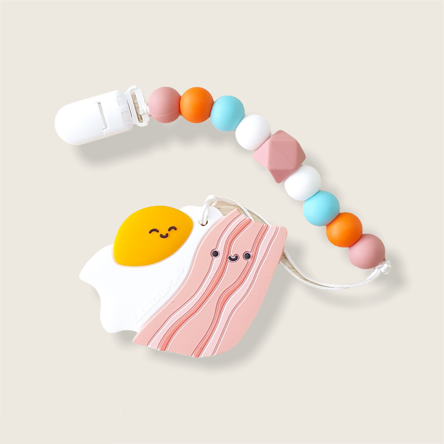 Food Grade Silicone Baby Teether - Bacon and Egg – Little Kooma
